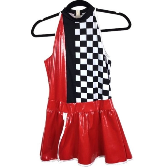 Other | Ladies Curtain Call Costumes Checkered Black White Red Jazz ...